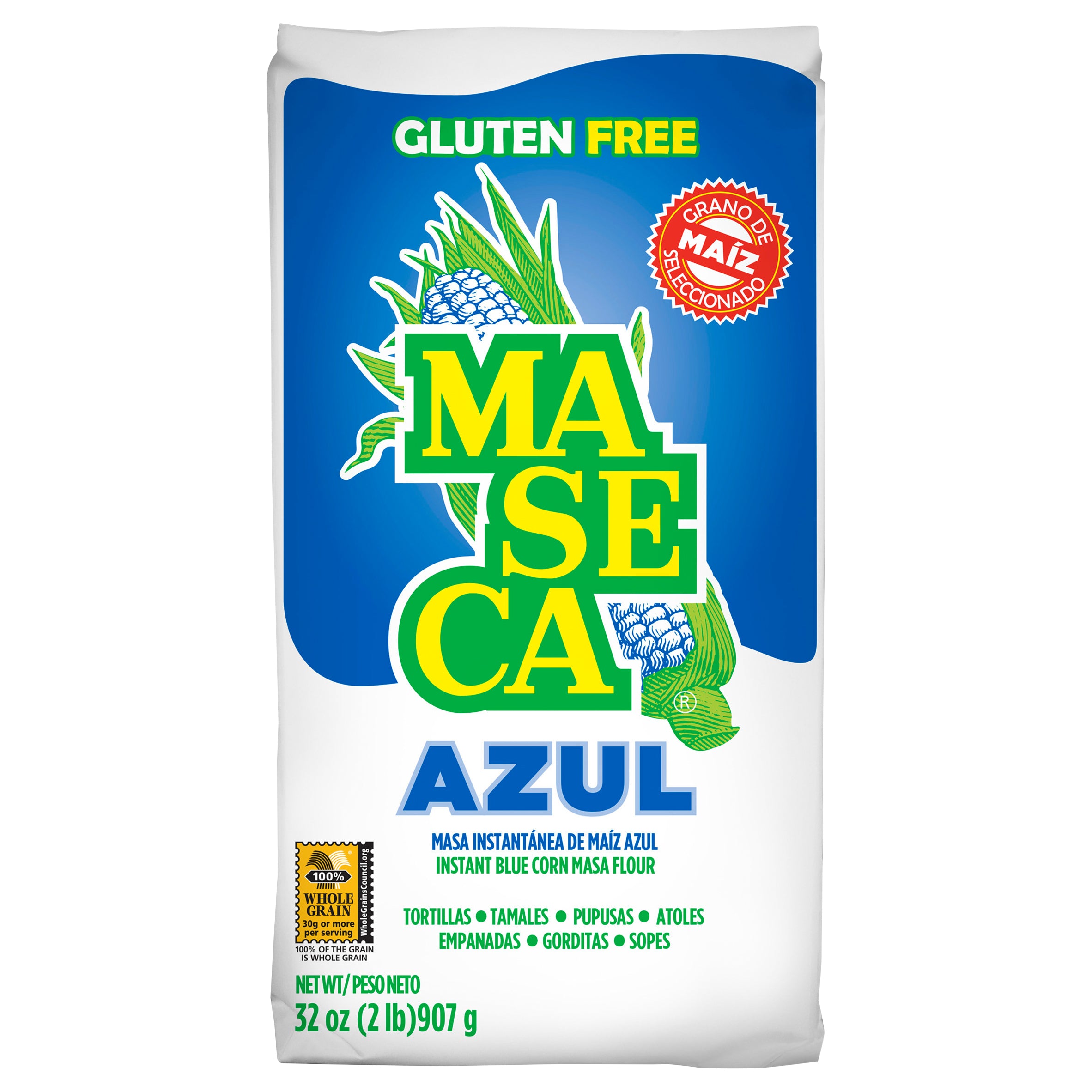 MASECA Blue Instant Corn Masa Flour 2 Lb bAG – El Gran Valle Verde